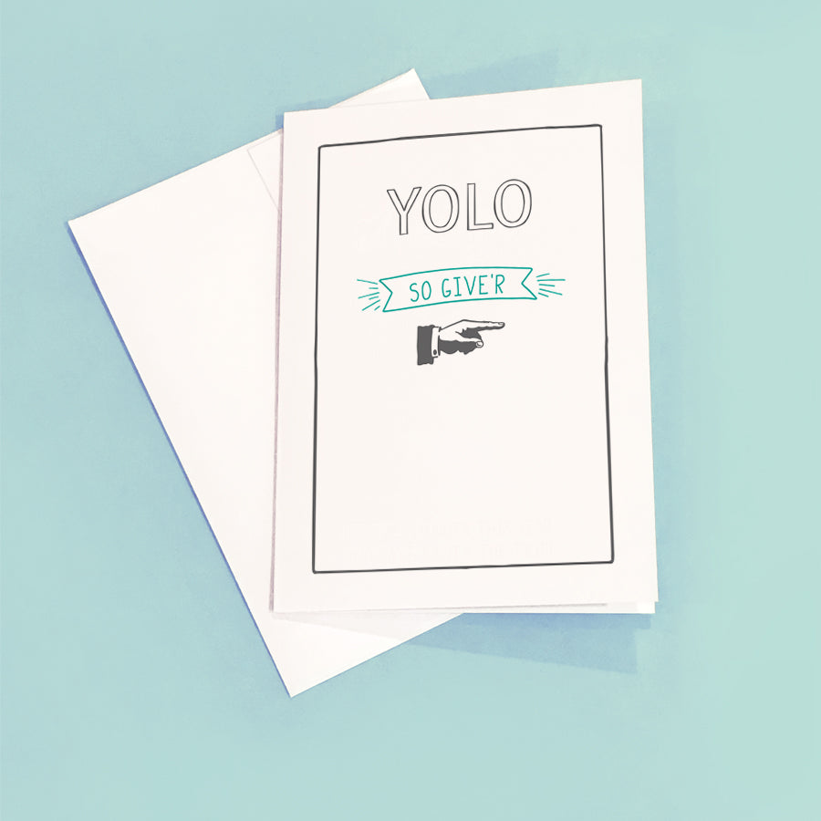 yolo | greeting card – Prairie Chick Prints