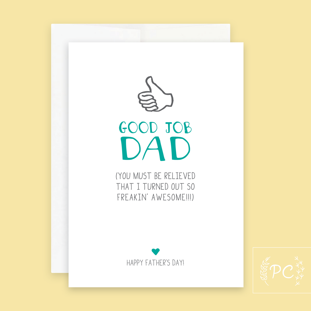 good job dad | greeting card – Prairie Chick Prints