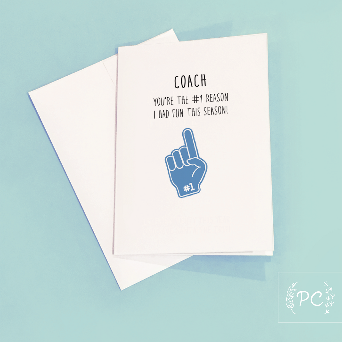 number 1 coach | greeting card – Prairie Chick Prints