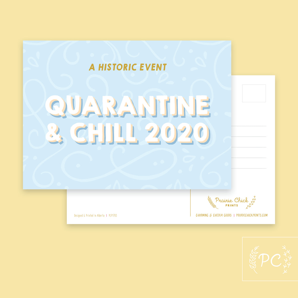 quarantine & chill | postcard – Prairie Chick Prints